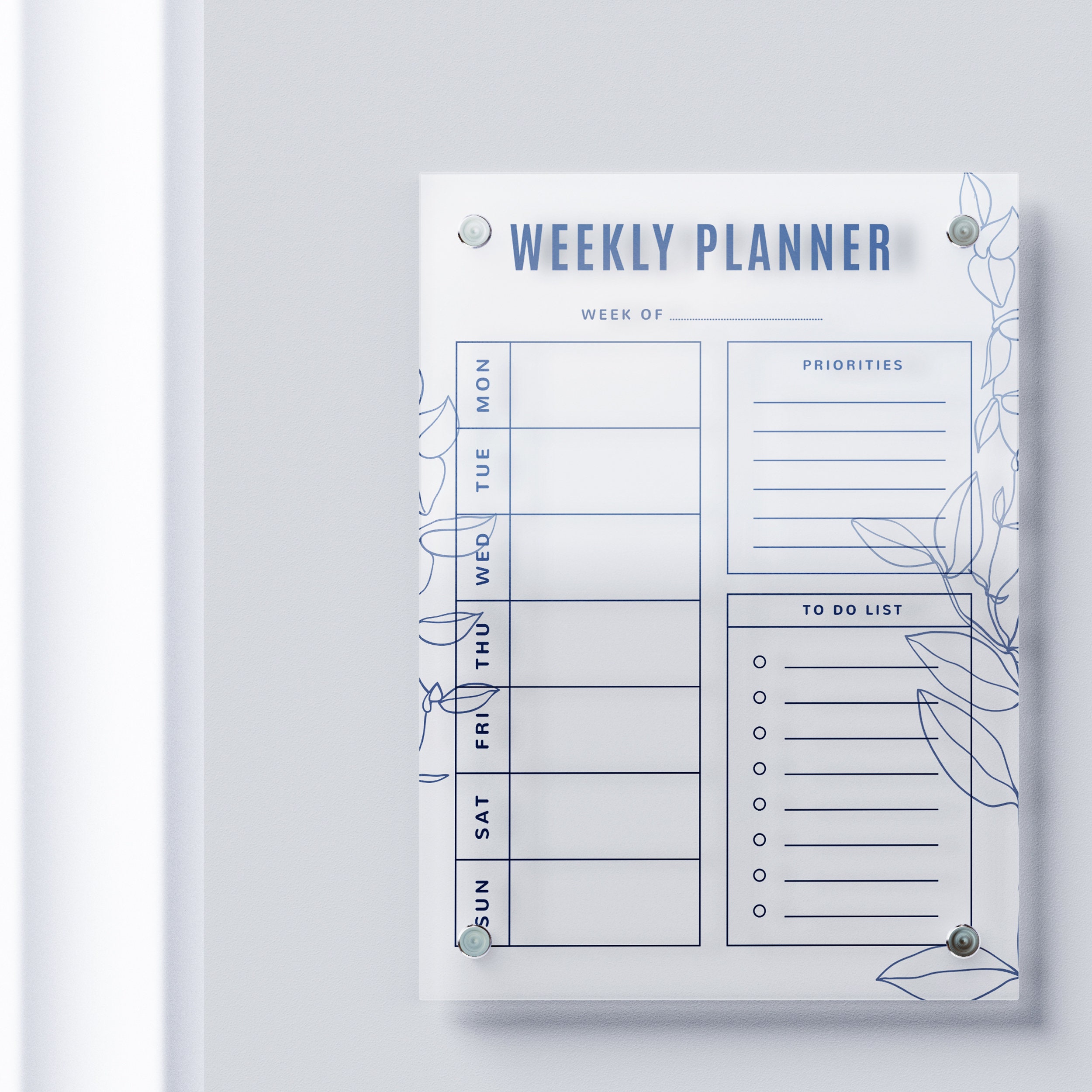 Elite Vertical Weekly Planner Wall Calendar Custom Text - Etsy