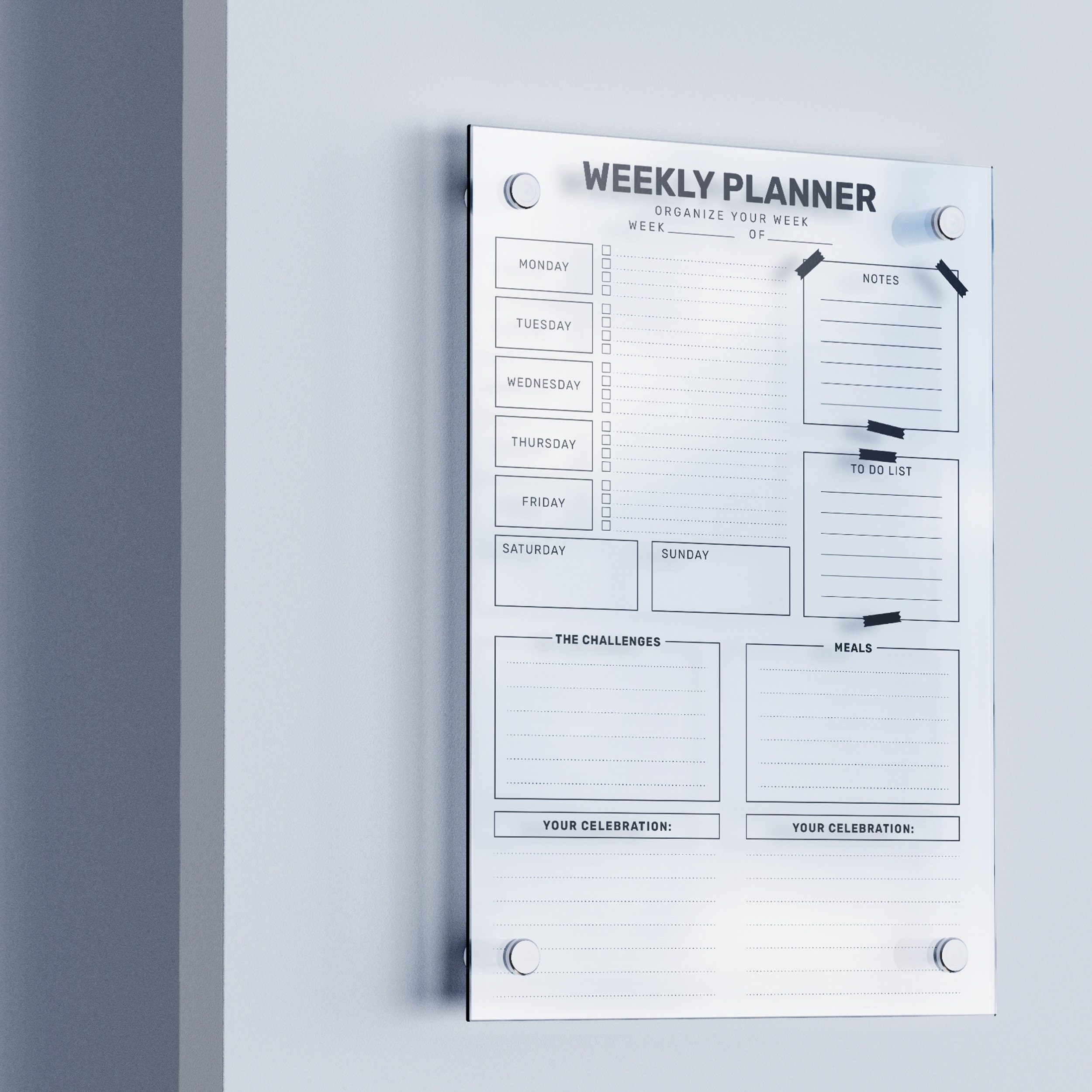 Weekly Life Planner, Customizable Planner, Weekly Custom Planner, Wall ...