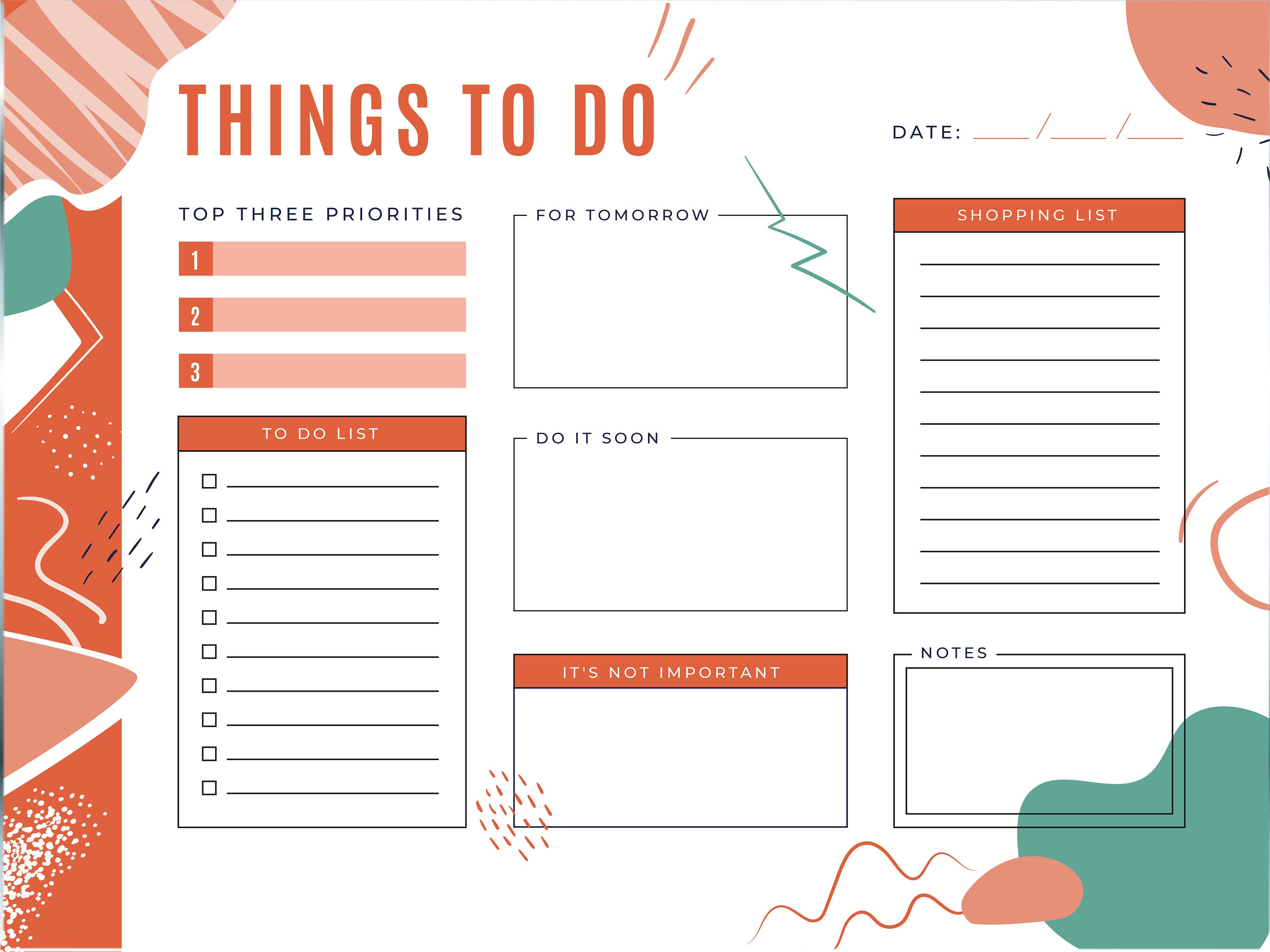 Perpetual Acrylic Calendar, to Do List With Side Notes, Large Wall ...