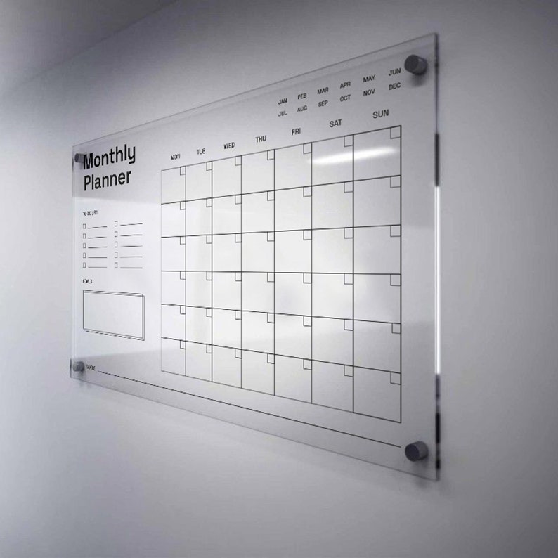 Monthly Life Planner for Wall With 10 Colourful Markers to Do List ...