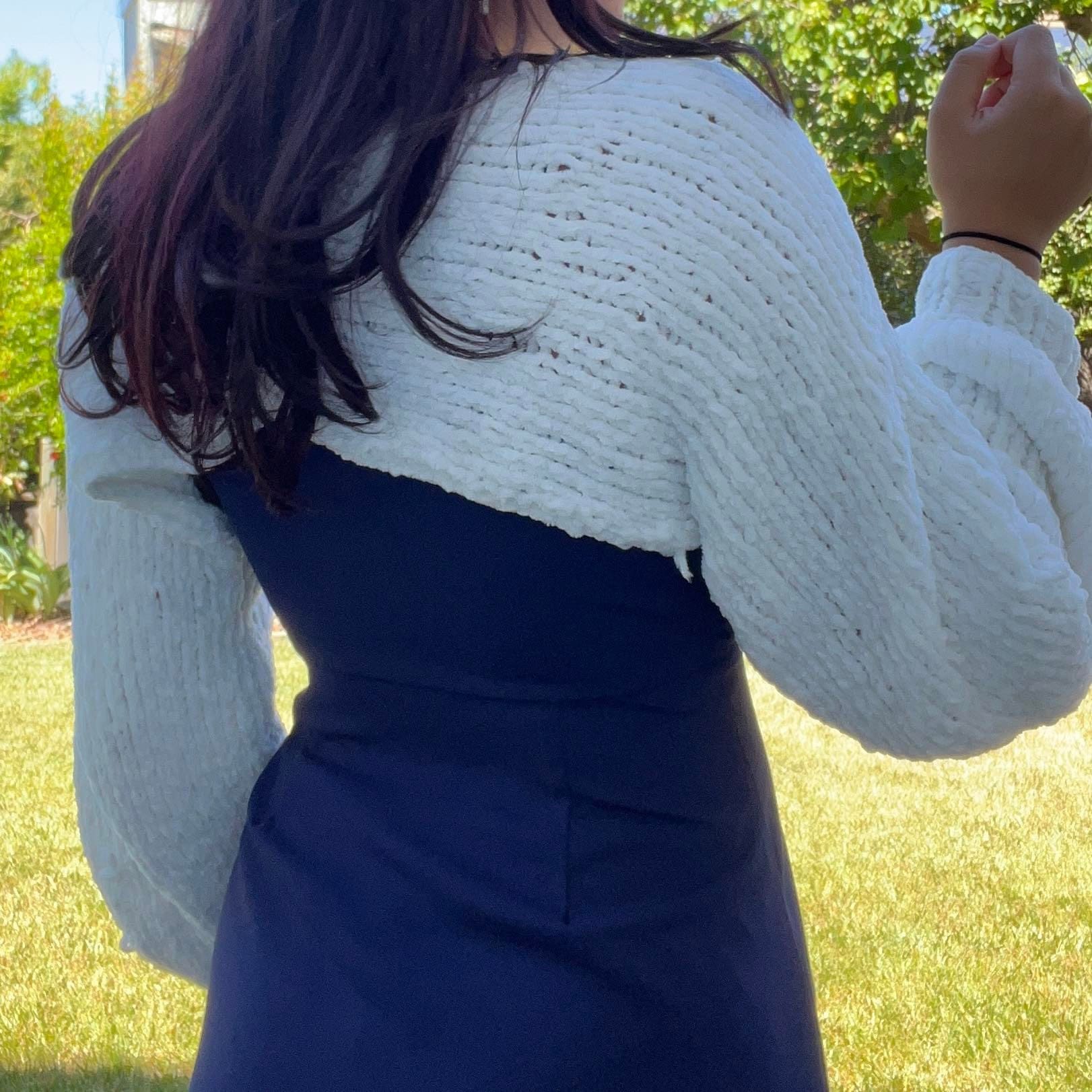 Super Cropped Sweater Shrug Bolero Knit Pattern - Etsy