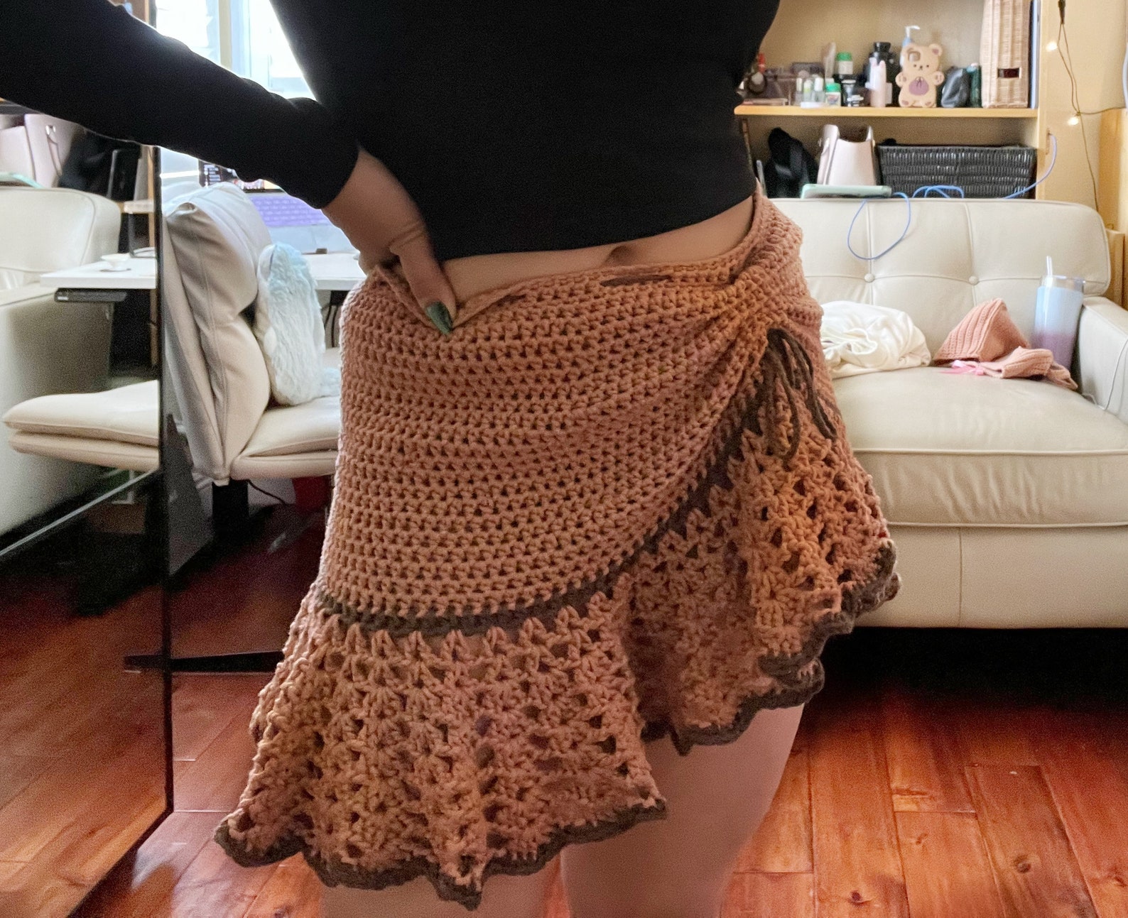 Lacey Ruffle Skirt - Crochet Pattern - Coquette - Asymmetrical - Etsy