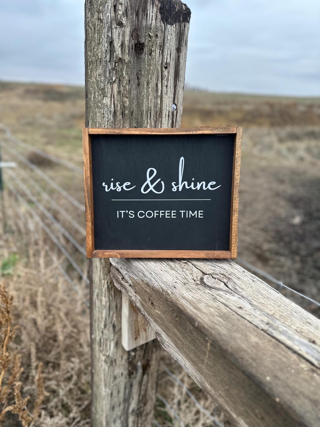 Coffee Bar Sign Coffee Decor Coffee Themed Decor Rise and Shine It’s ...