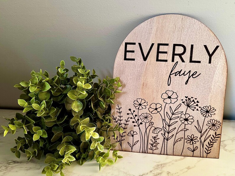 Engraved Baby Name Sign Wooden Name Sign Baby Name Plaque Name ...
