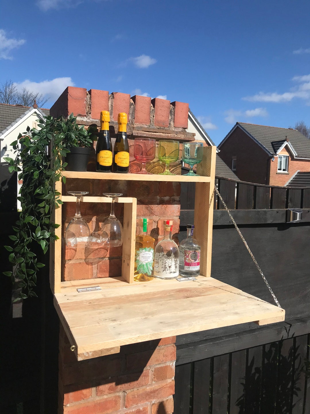 Outdoor Reclaimed Fold Down Bar - Etsy