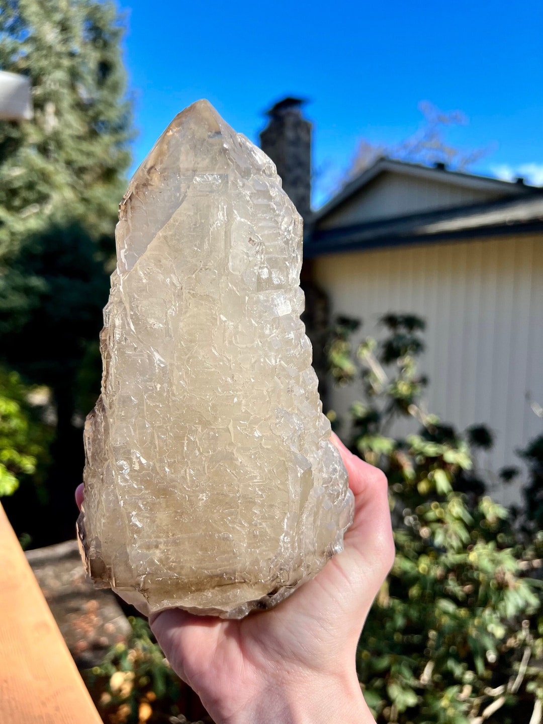 Clear Quartz Elestial - Smokey Zoning & Golden Mica - Etsy