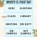 Blue Printable Where is Your RA? Board | Resident Assistant Sign ...
