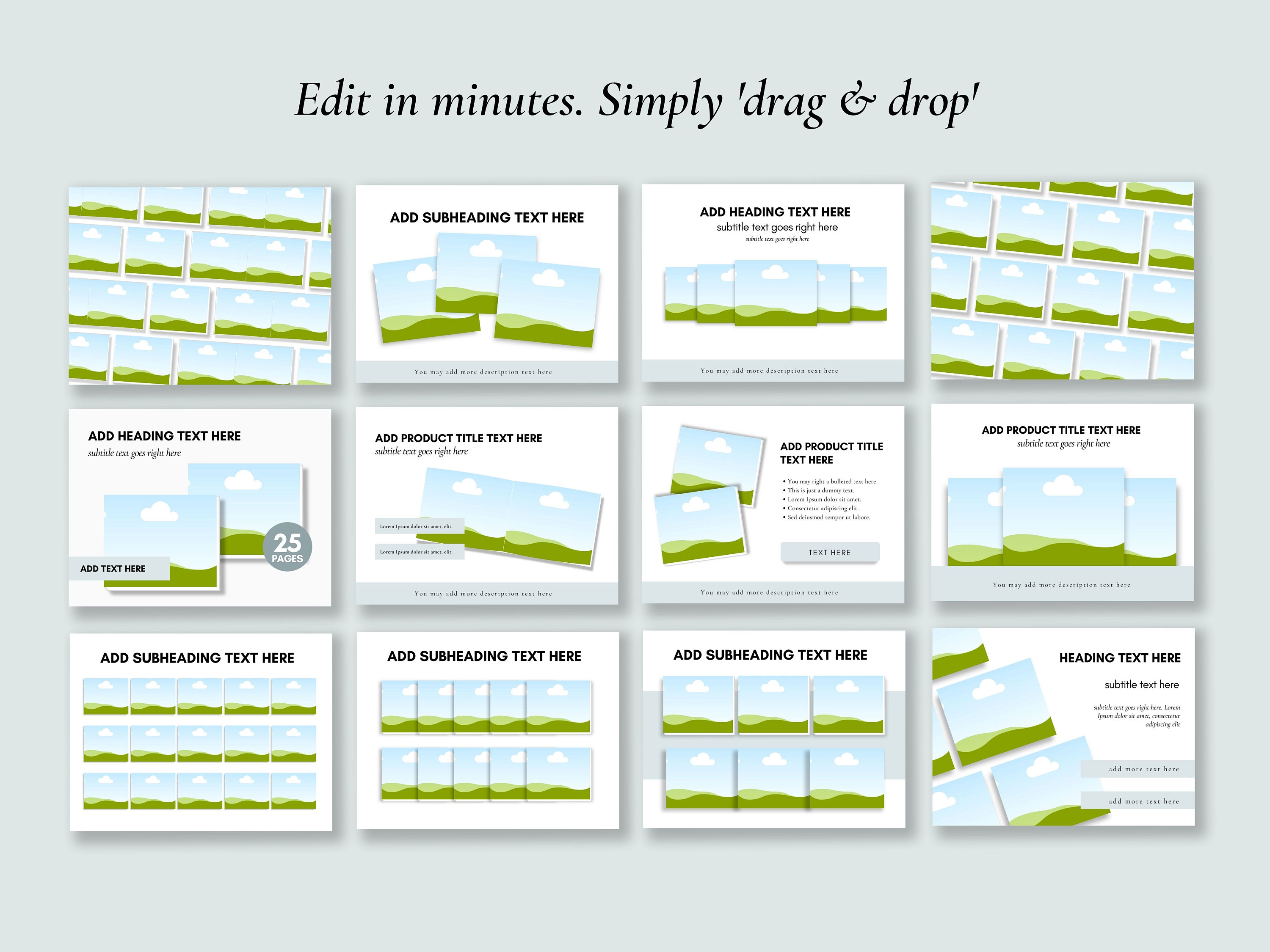 Canva Mockup Templates, KDP Book Mockup, 7.5x9.25 Landscape. Book ...