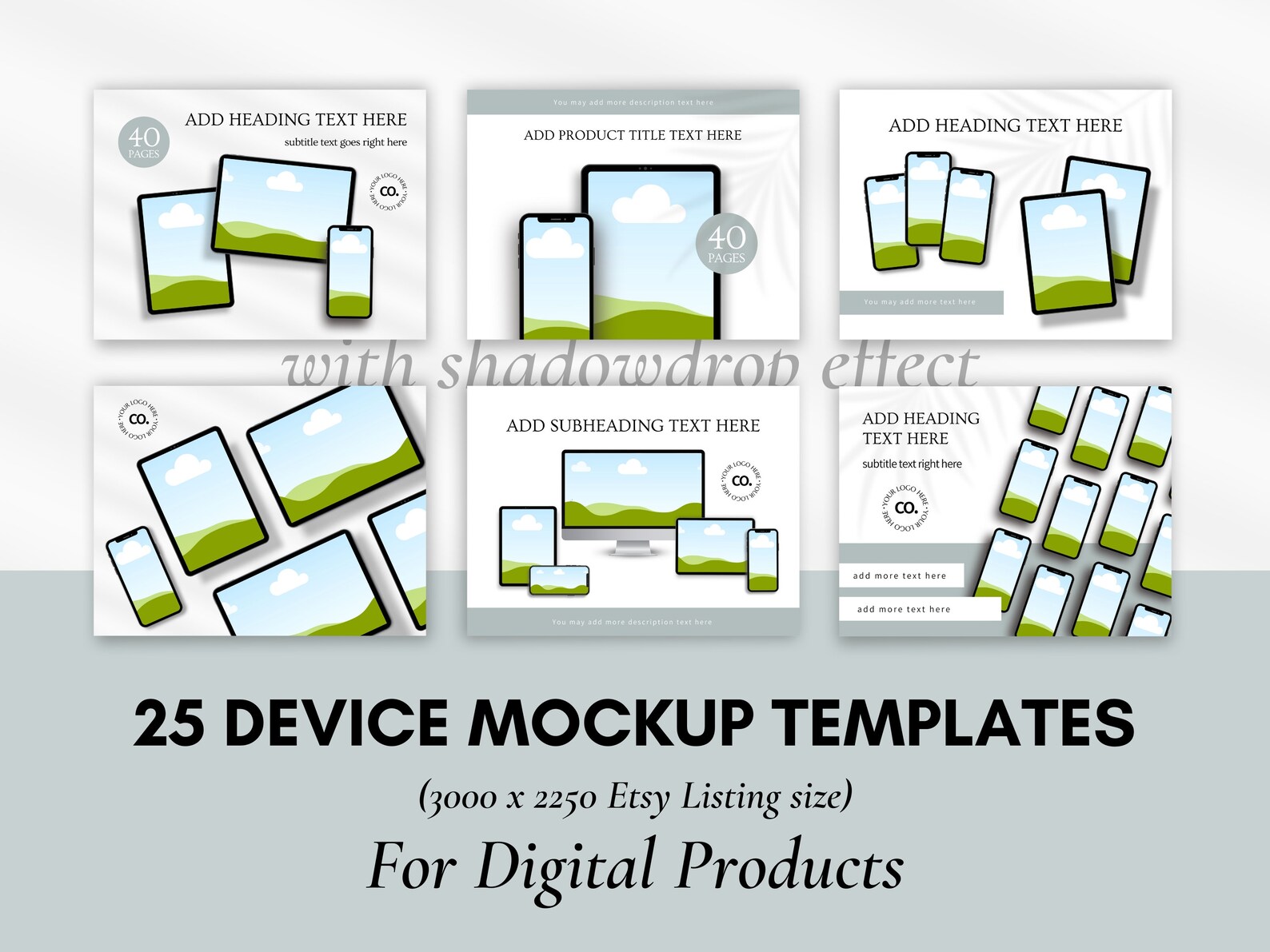 25 Device Frames Mockup Template | Editable and Customizable | Ideal ...