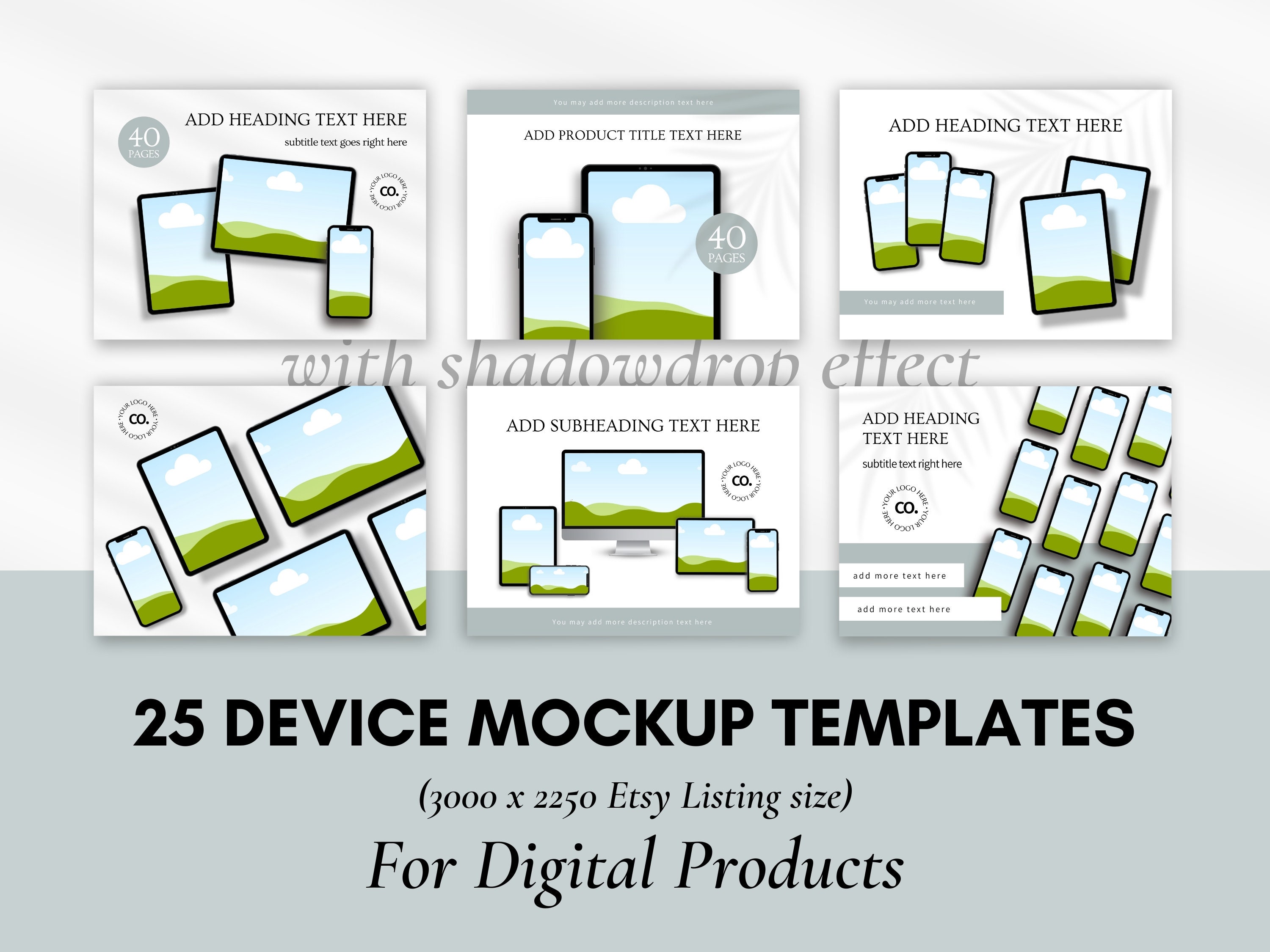25 Device Frames Mockup Template | Editable and Customizable | Ideal ...