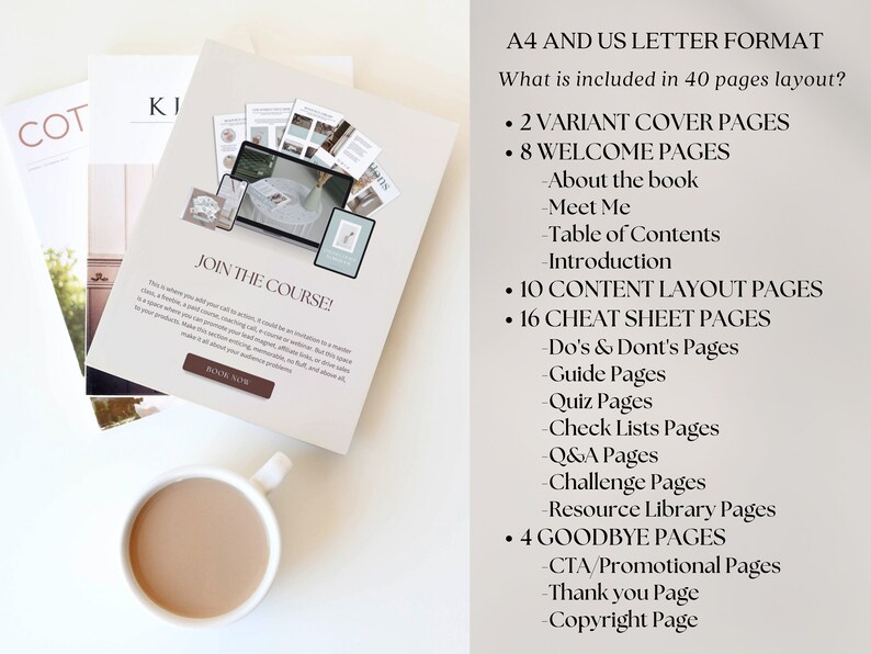 Online Course Workbook, Worksheet, Lead Magnet, Editable Templates ...