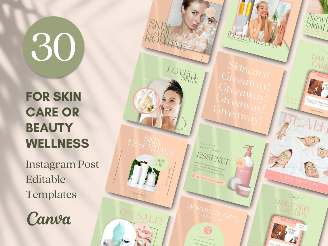 Editable Social Media Instagram Post Canva Templates for - Etsy