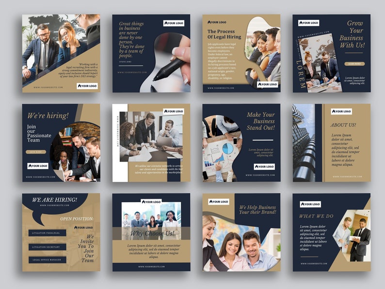 Hiring Recruitment Instagram Posts Canva Templates - Customizable Job ...