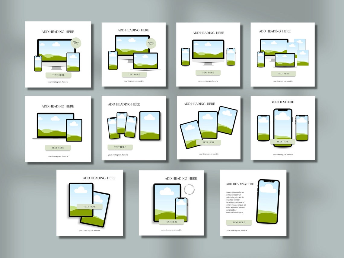 Canva Mockup Templates for Marketing and Promotion Etsy - Etsy