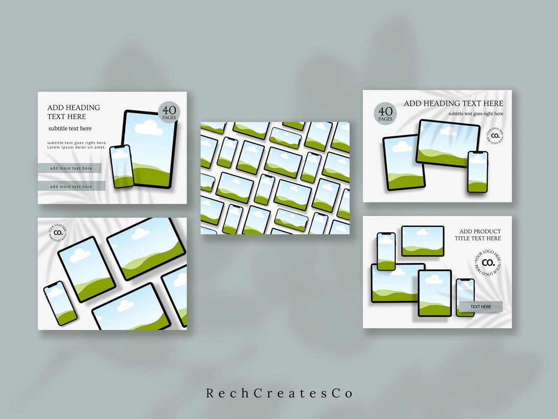 25 Device Frames Mockup Template Editable and Customizable Ideal and ...