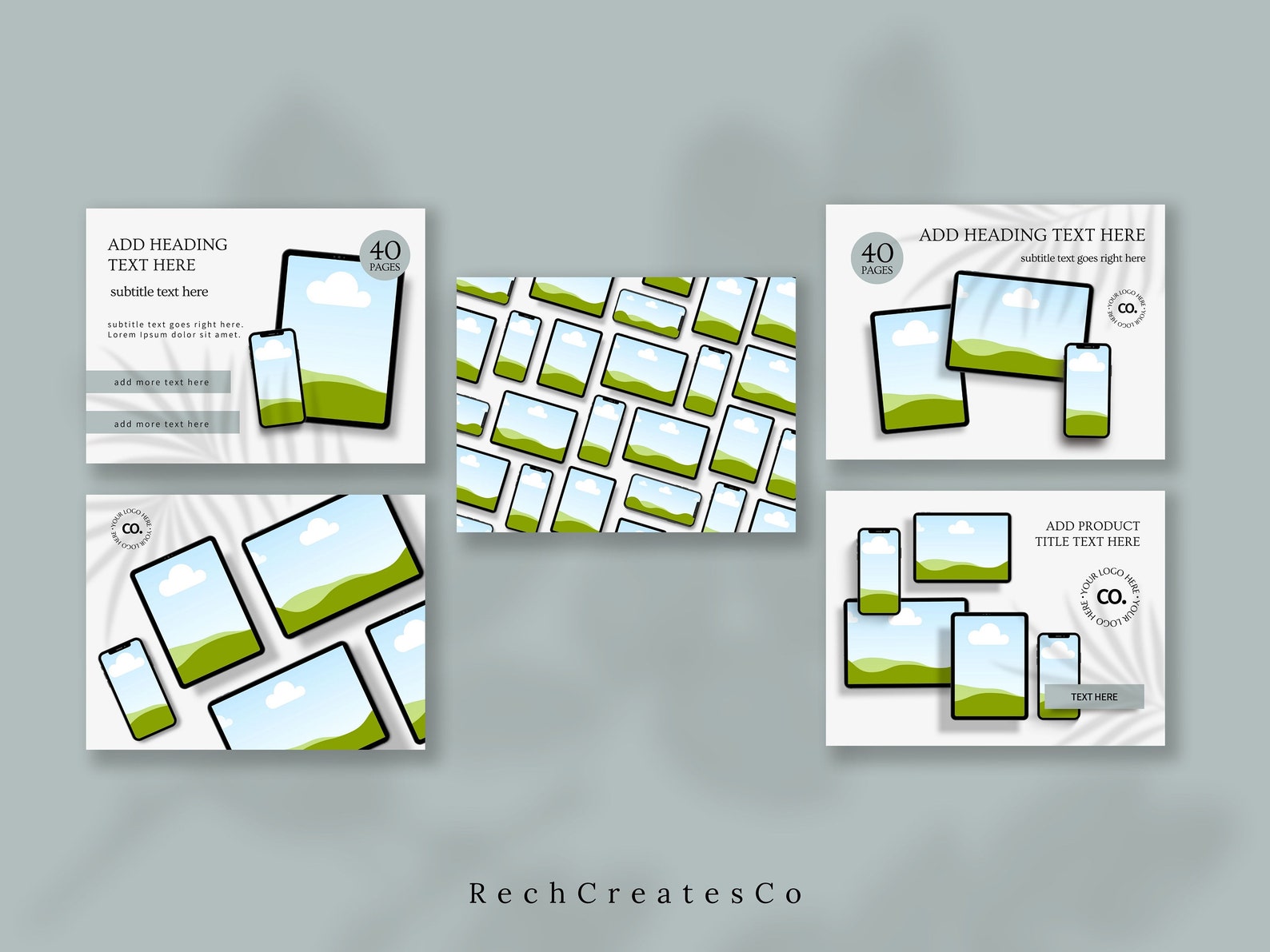 25 Device Frames Mockup Template | Editable and Customizable | Ideal ...