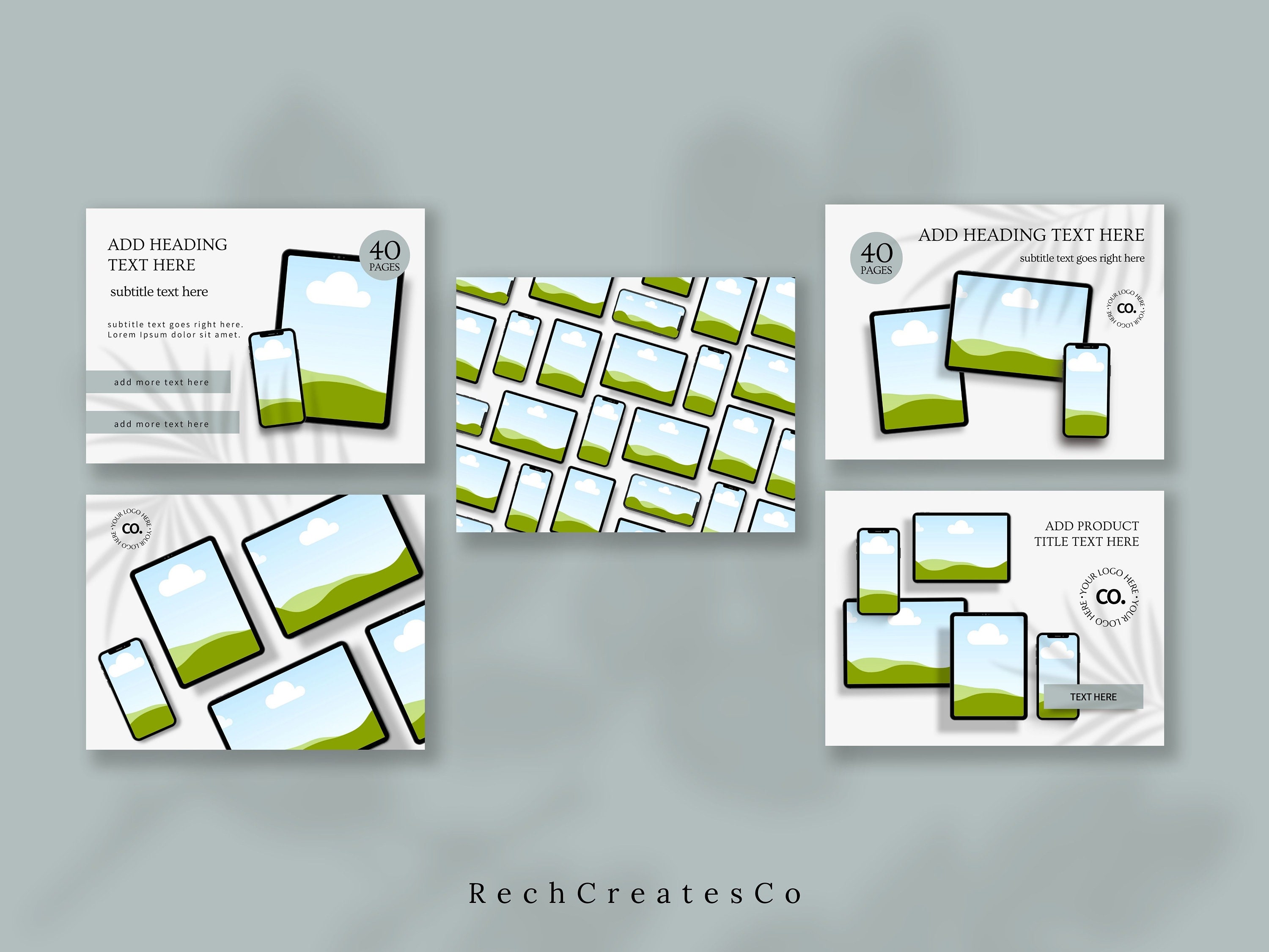 25 Device Frames Mockup Template | Editable and Customizable | Ideal ...