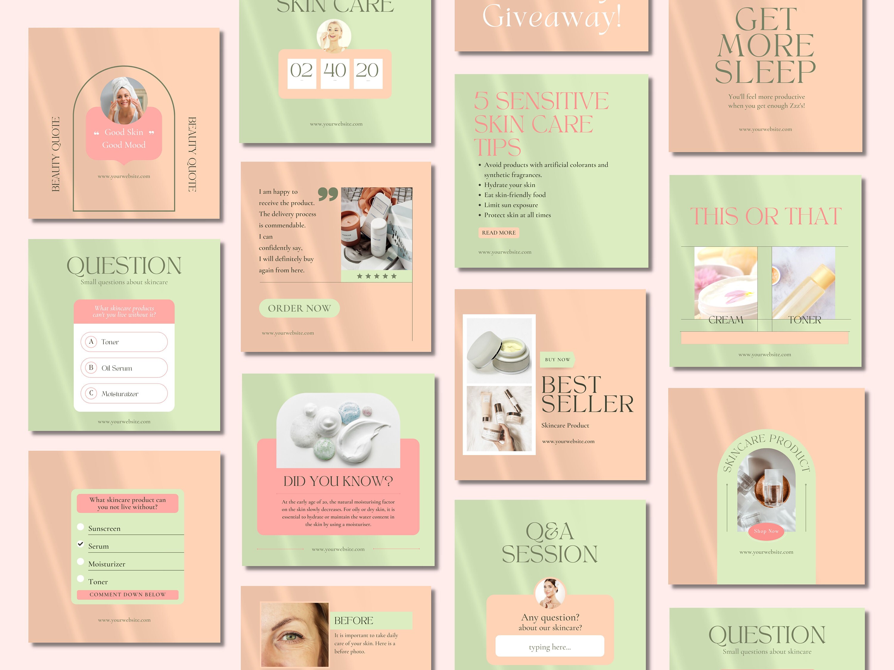 Editable Social Media Instagram Post Canva Templates for Bloggers ...