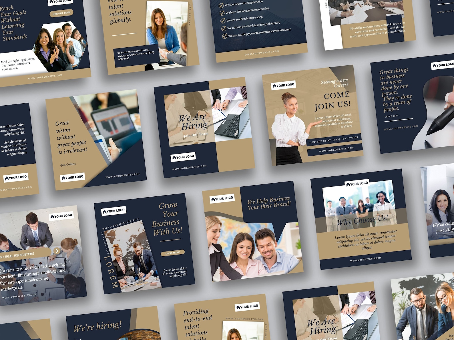 Hiring Recruitment Instagram Posts Canva Templates - Customizable Job ...