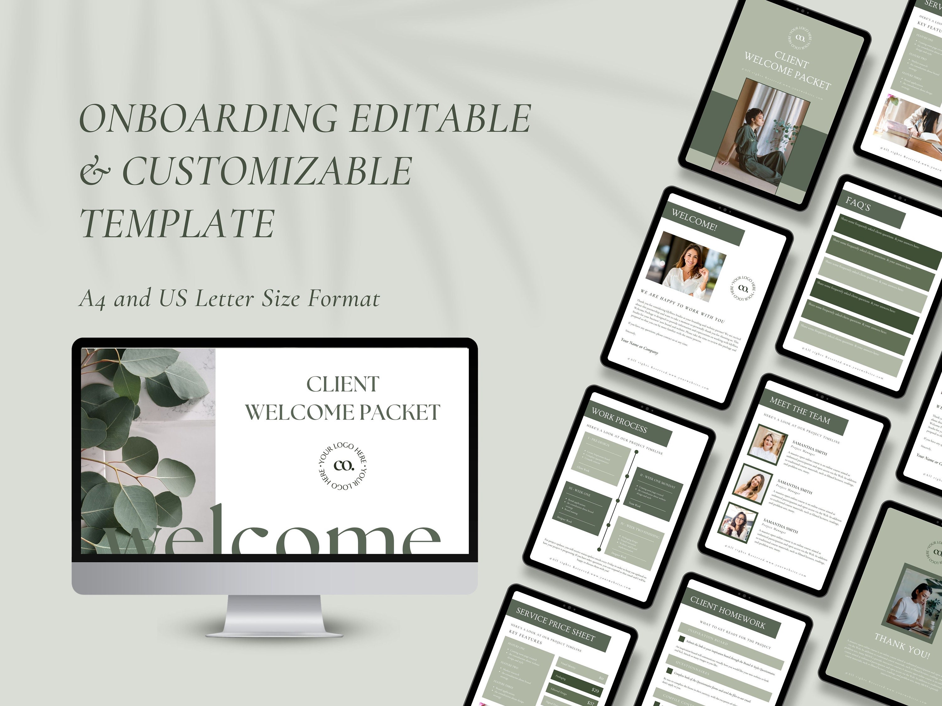 Editable New Client Welcome Packet, Welcome Pack, Service Business ...