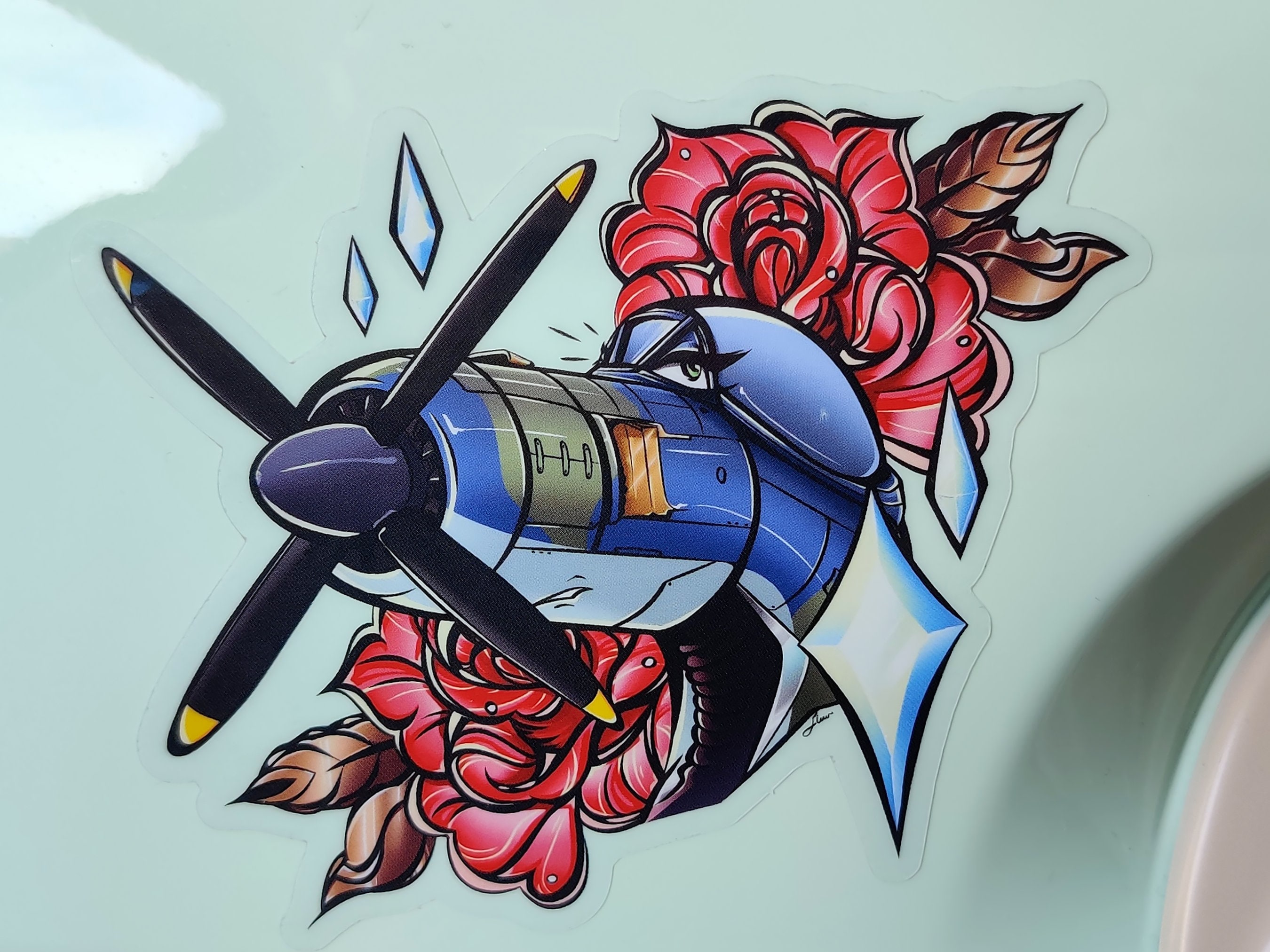 WW2 Nose Art Sticker Transparent Sticker Tattoo Design | Etsy