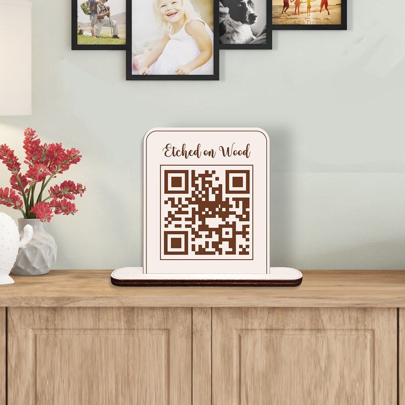 Custom QR Code Sign QR Code Stand, QR Code Sign for Business, Tabletop ...