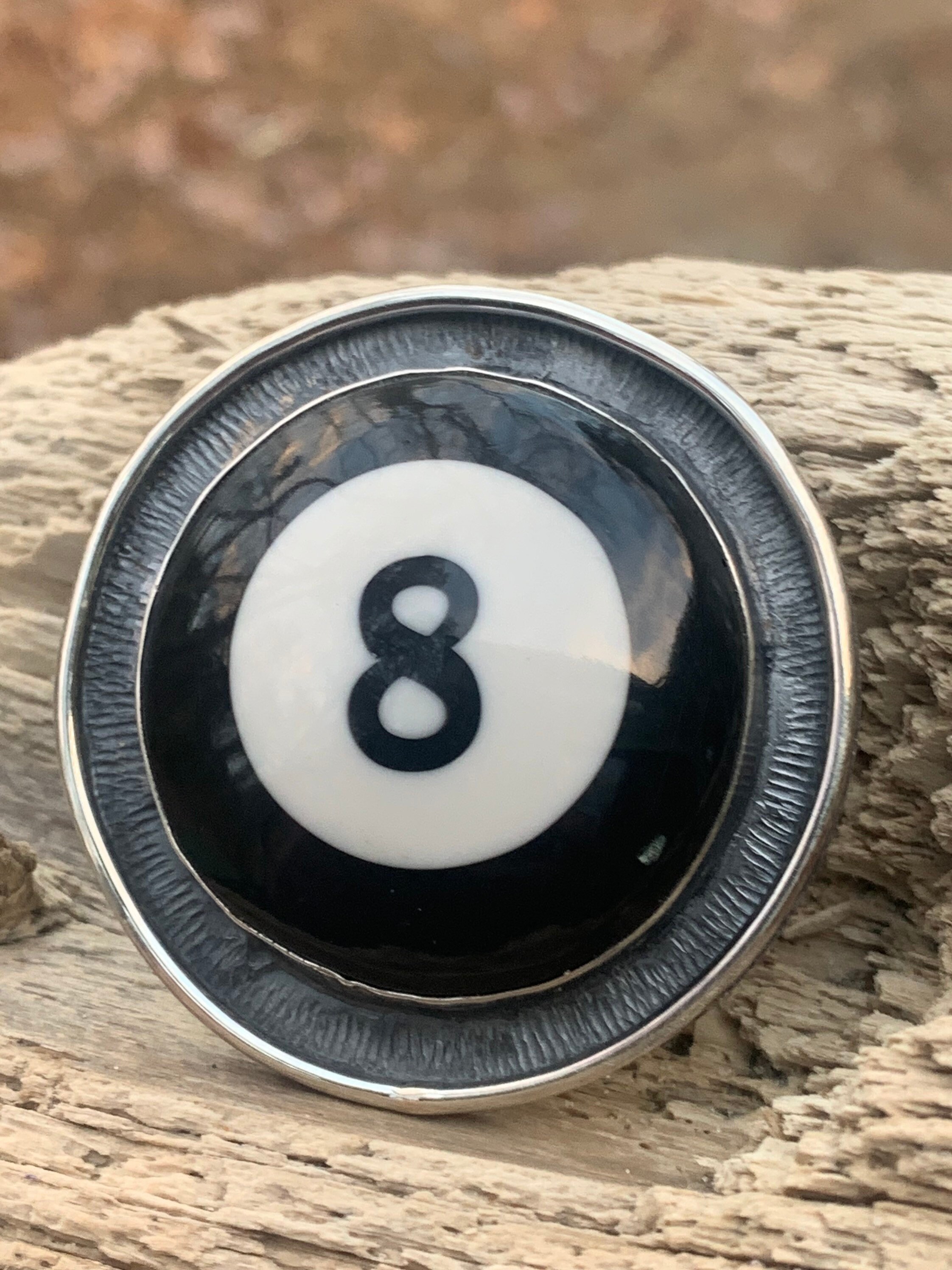 Eight Ball Ring Made From Real Pool Ball - Etsy