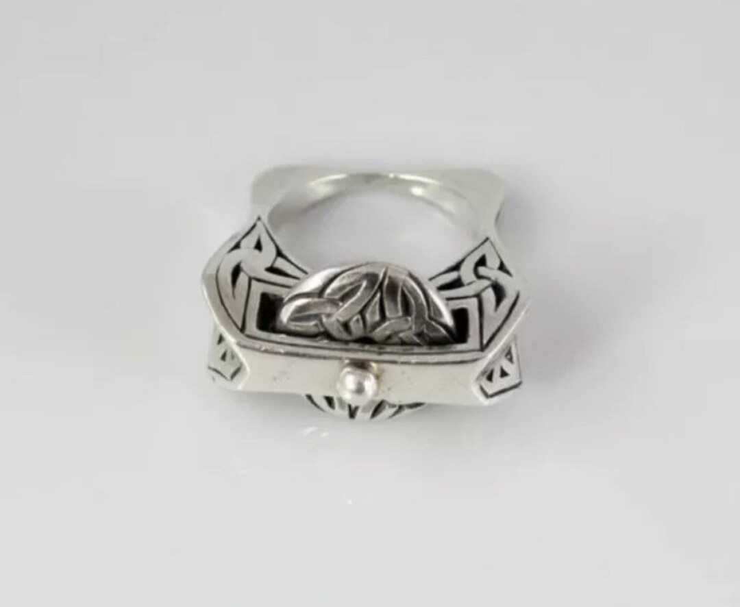 Handmade Celtic Trinity Knot Disc Spinner Ring Sterling Silver - Etsy