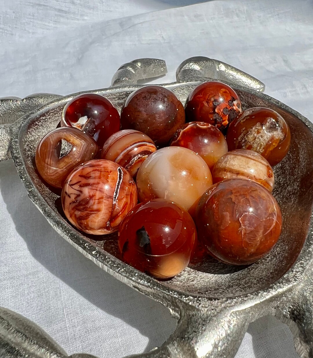 Carnelian Mini Spheres Crystal Ball - Etsy Österreich