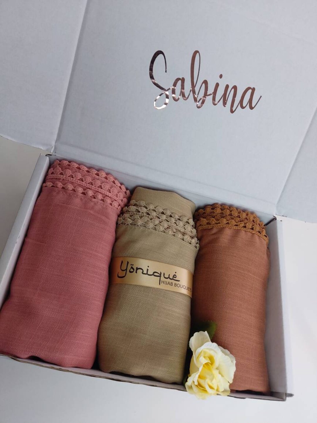 TURKISH Premium Cotton Hijab Gift Box, Scarf Gift Box, Scarf Box,hijab ...