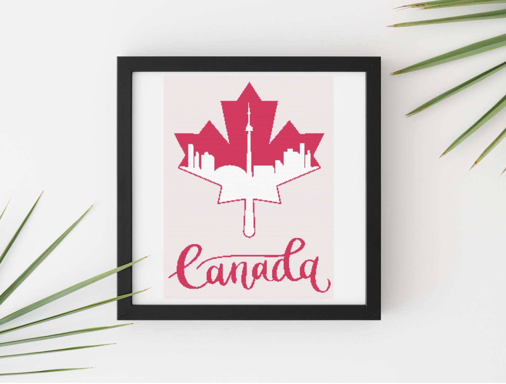 Canada Cross Stitch Pattern, Maple Leaf Stitch Pattern, Toronto Cross ...