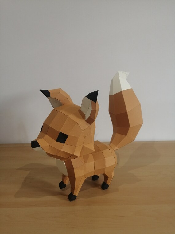 Little Papercraft Fox - Etsy