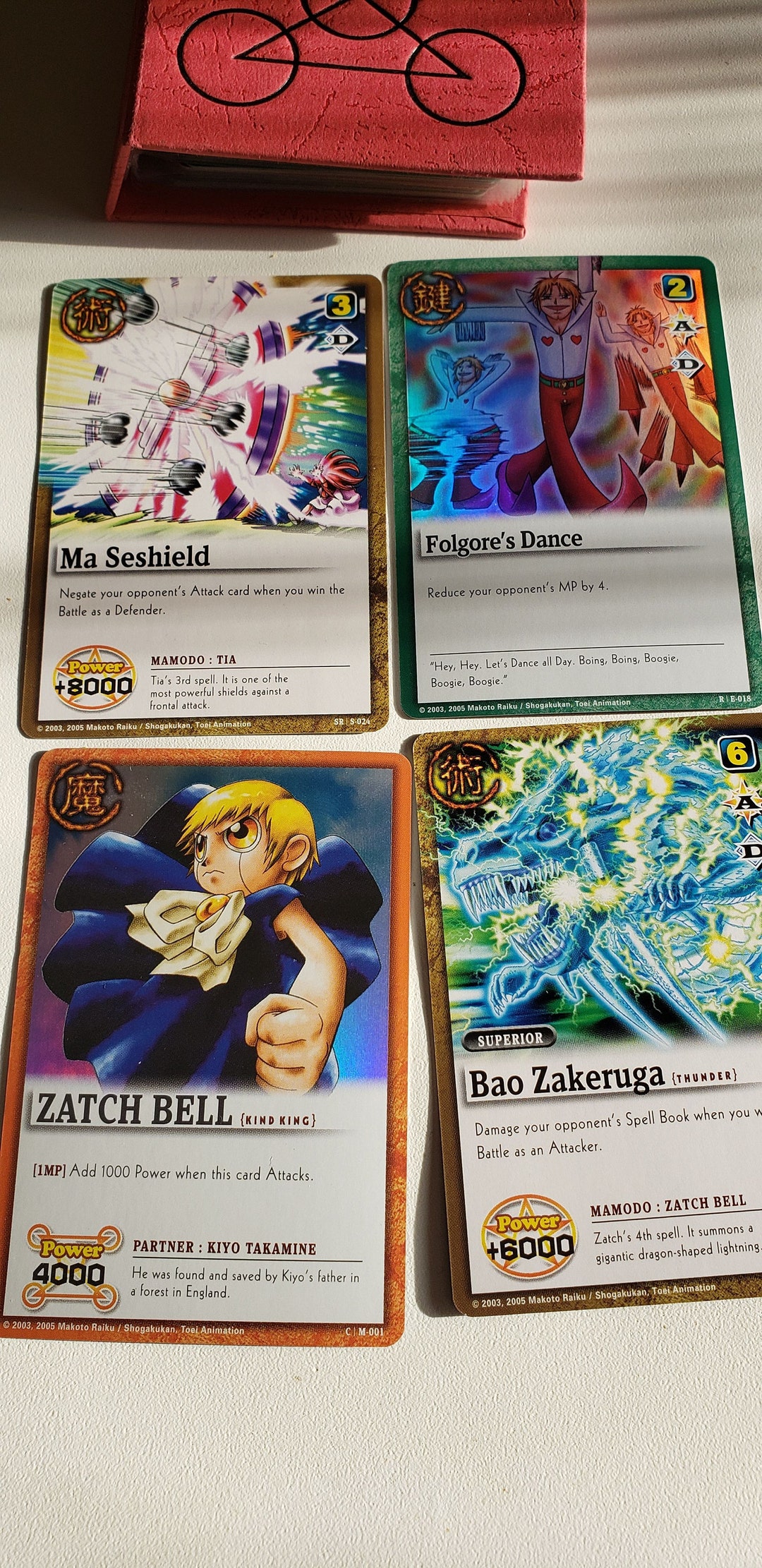 Zatch Bell Cards and Book 34 Cards Pink Spell Book #3 - Etsy