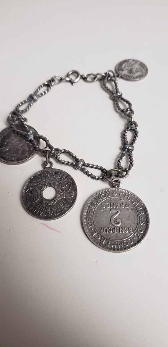 Vintage french coin bracelet - Gem