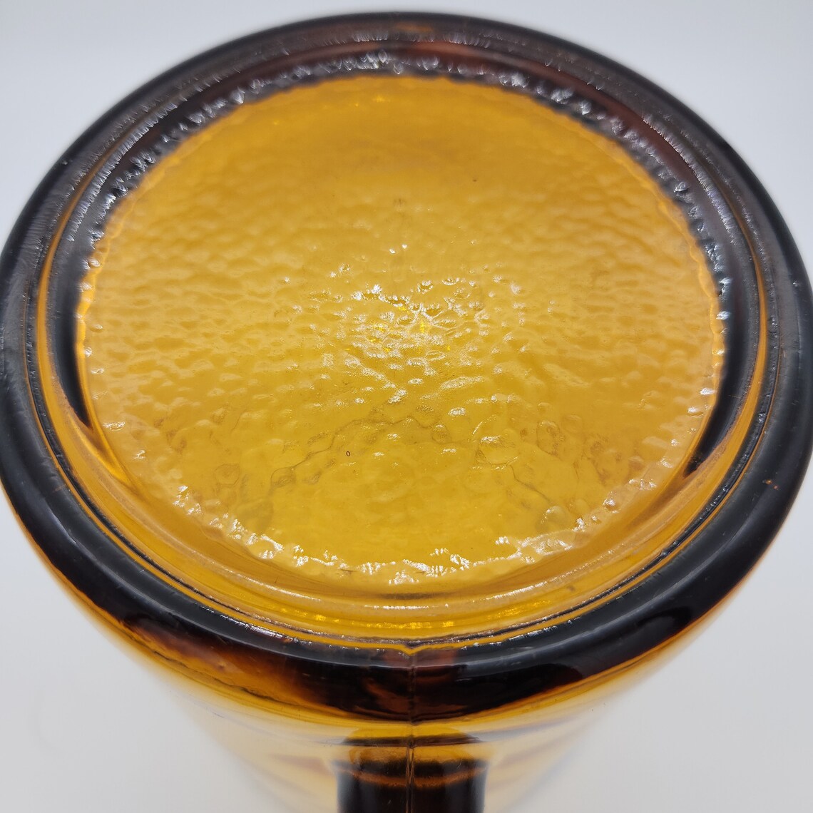 Hazel Atlas El Dorado Amber Glass Optic Coin Dot Pitcher Barware ...