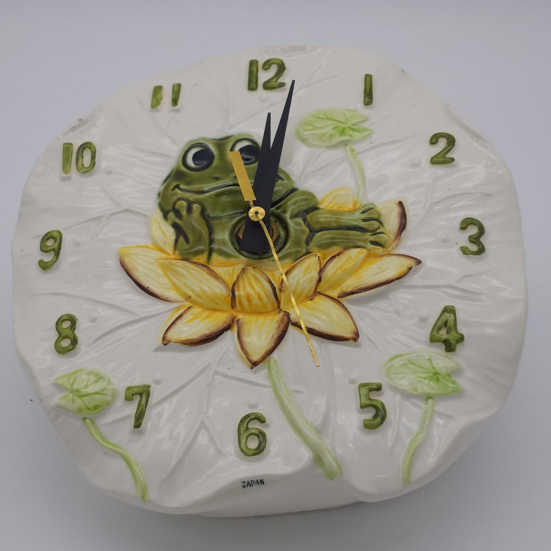 Vintage Neil the Frog Wall Clock Sears & Roebuck Ceramic 1977 - Etsy
