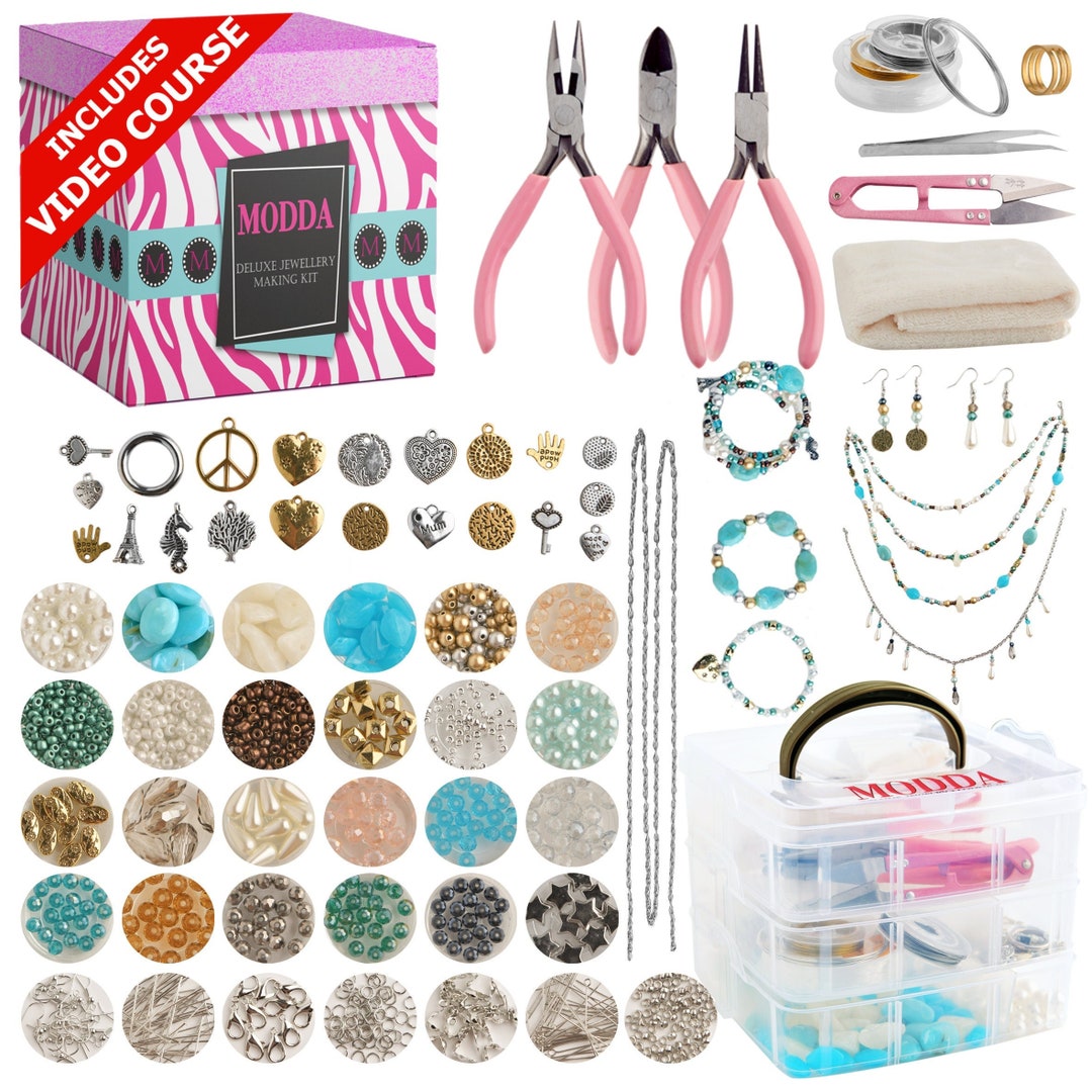 Jewelry Making Kit With Video Course for Making Bracelets, Necklaces ...