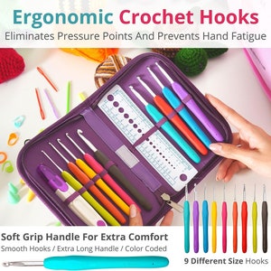 Crochet Kit for Beginners With Video Course, Includes 20 Color of Yarns ...