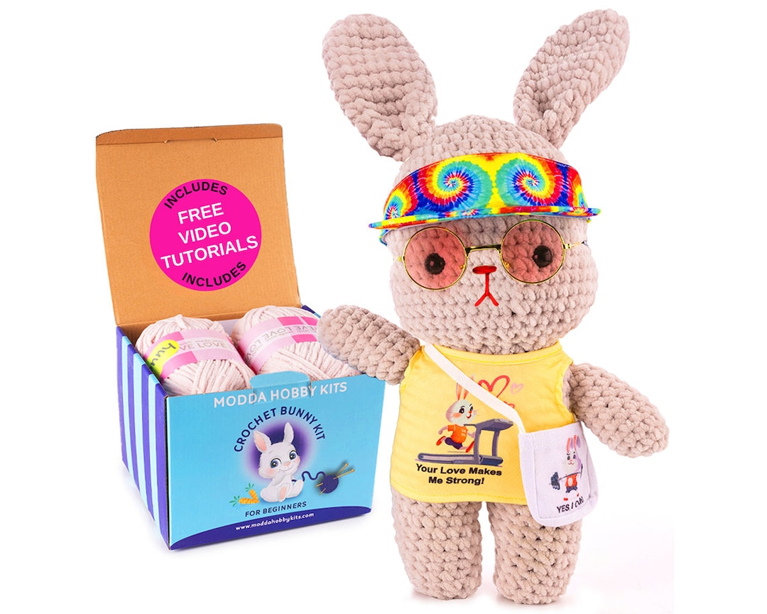 MODDA Crochet Kit for Beginners, Animal Amigurumi Crochet Starter Kit ...