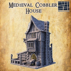 Medieval Cobbler House / 28mm Scale / Miniatureland / Terrain / Dnd ...