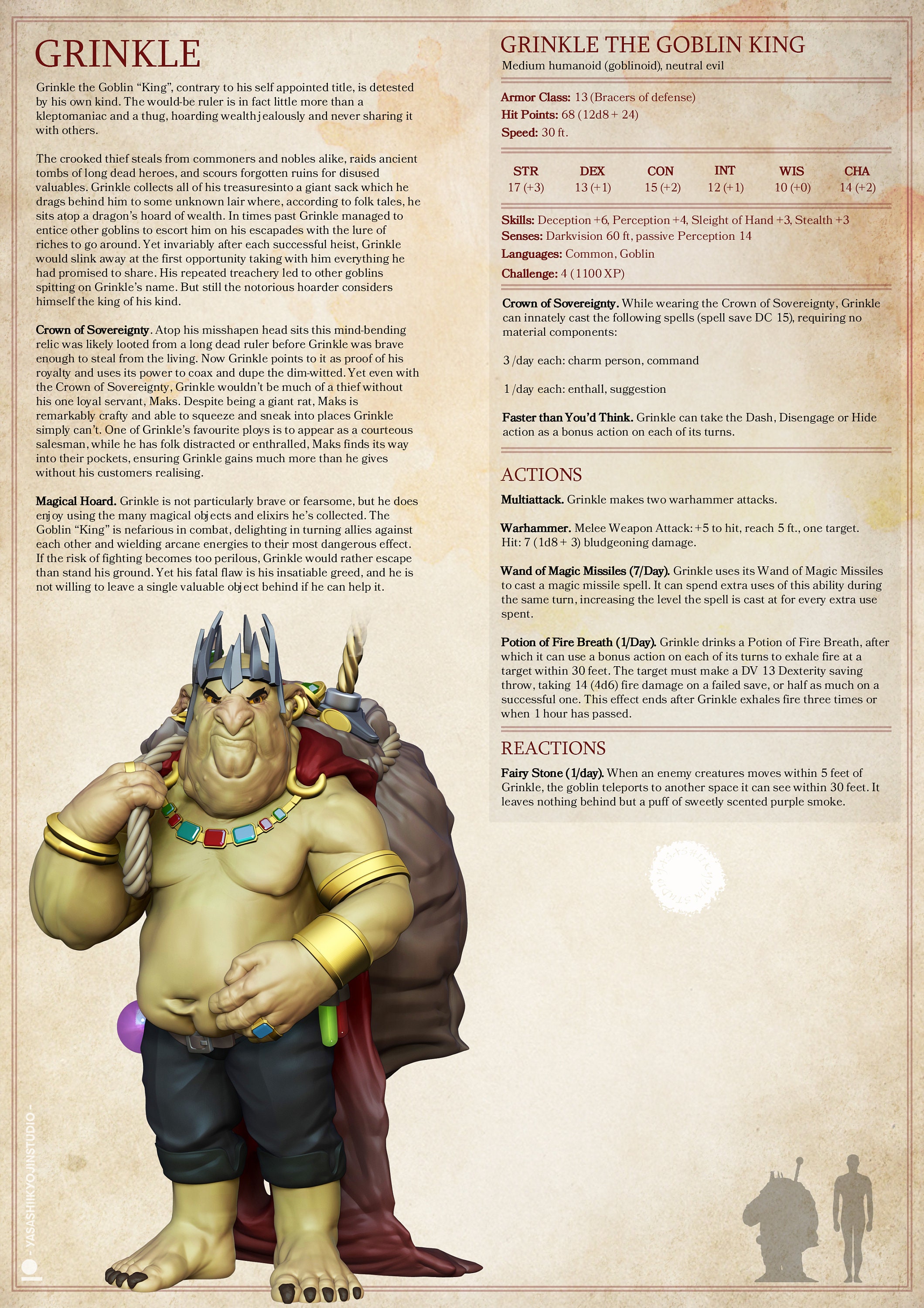 Goblin King Dnd 5e Stat Block