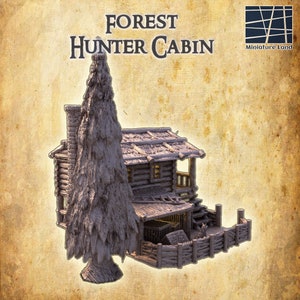 Forest Hunter Cabin / 28mm Scale / Miniatureland / Terrain / Dnd ...