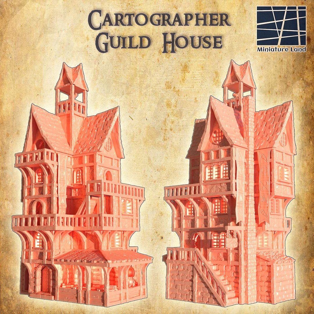 Cartographer House / 28mm Scale / Miniatureland / Terrain / Dnd ...