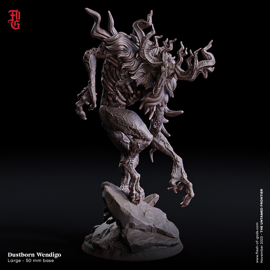Dustborn Wendigo / the Untamed Frontier / Flesh of Gods / Miniatures - Etsy