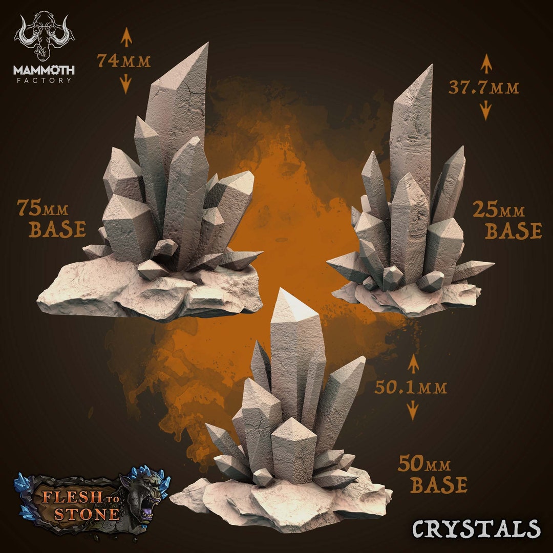 Crystals / Flesh to Stone / Mammoth Factory / Miniatures / D&D - Etsy