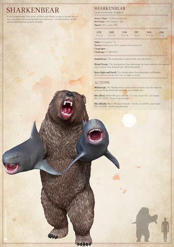 Bear With Shark Arms