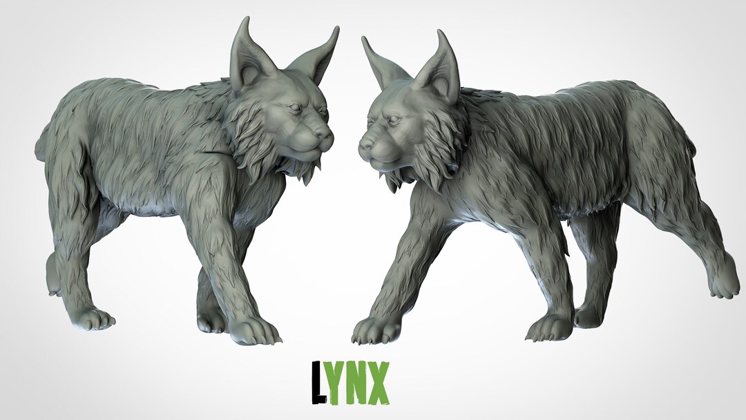Lynx / Animals / 3D Ipstudios / Dungeons and Dragons /tabletop - Etsy