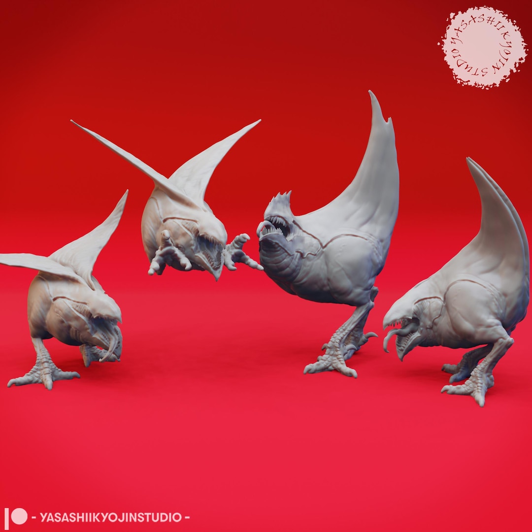 Abyssal Chickens and Rooster / Yasashii Kyojin Studio / Miniatures / D ...