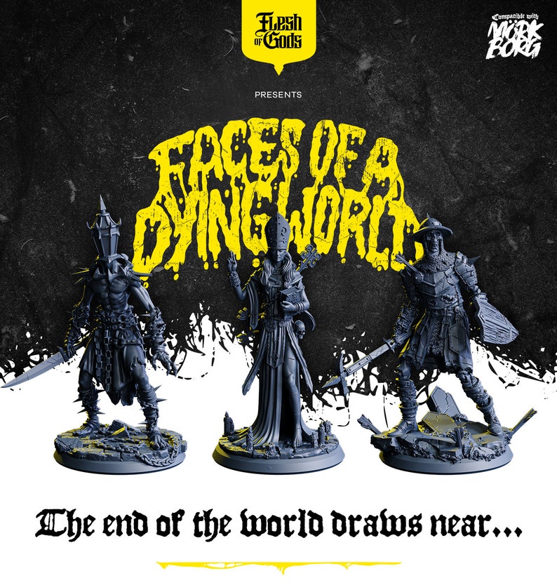 Blood-drenched Skeleton / Faces of A Dying World - Mörk Borg / Flesh of ...