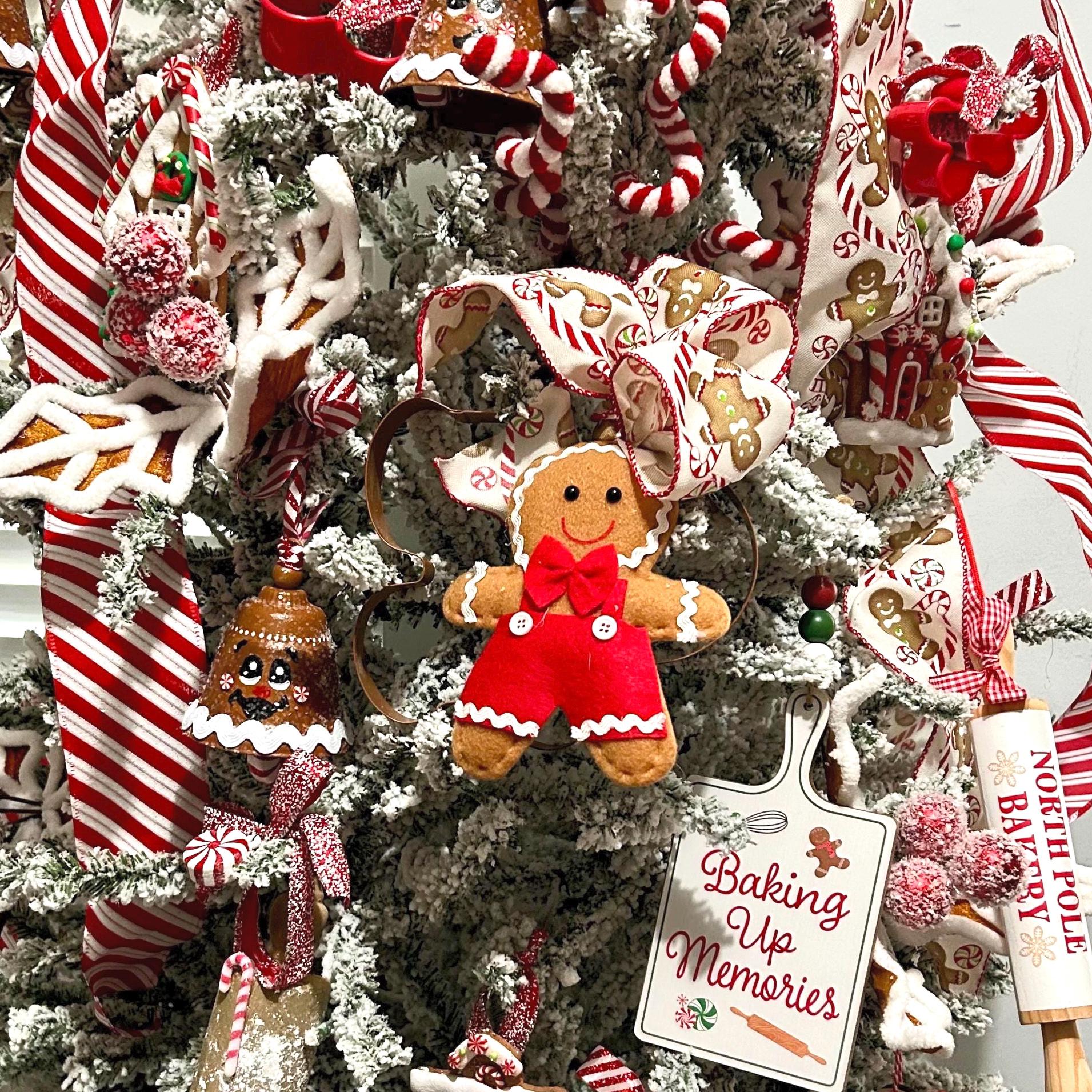 Gingerbread Christmas Tree Bundle Complete With Tree Topper Gingerbread ...
